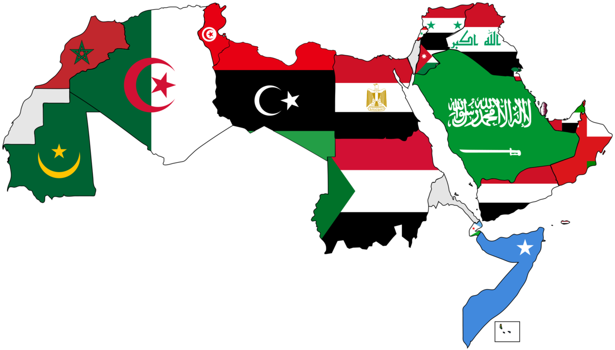 "A map of the Arab World with flags" Licensed under Creative Commons ...